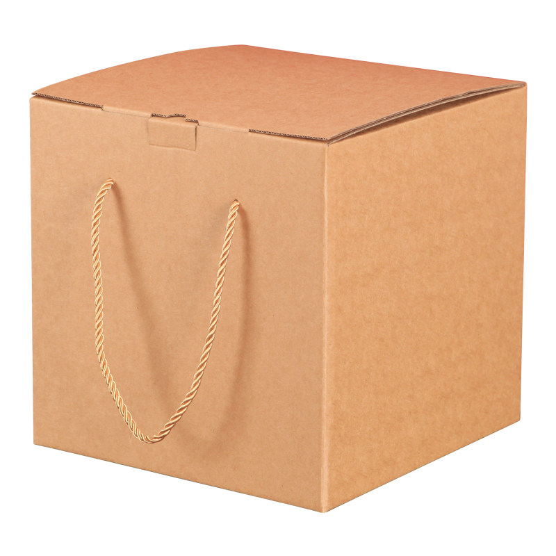 Qian en Square Kraft Paper Gift Box - 30x30x30/25x25x25cm