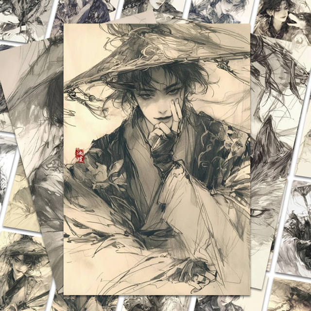 64 retro handsome guys stickers, young men, men, chic, brothers ...