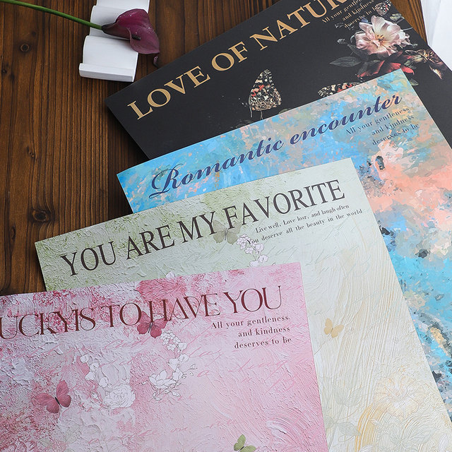 Ximeng Garden oil painting style bouquet paper material kraft handmade ...