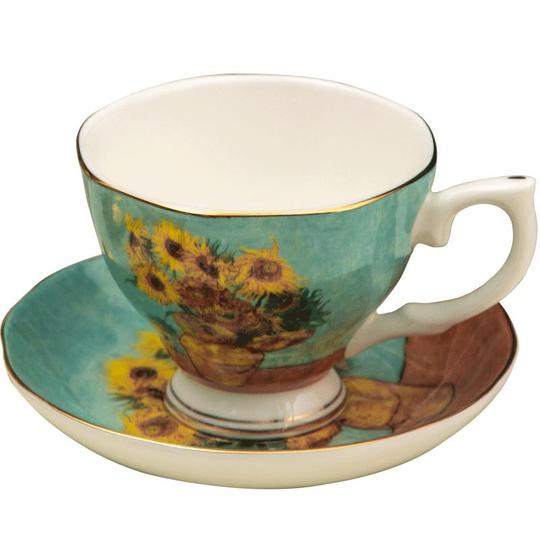 Avalon Bone China Coffee Tea Set - Van Gogh White Rose, 4 Person Nordic ...