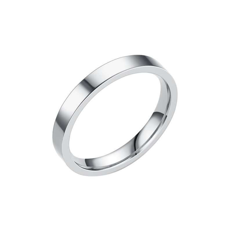 Crystal Titanium Steel Couple Ring - Non-Fading Trendy Design for Men ...