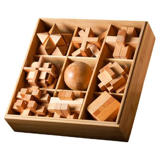 Luban Lock Puzzle Kongming Lock Set - Children's Toys for Building Blocks