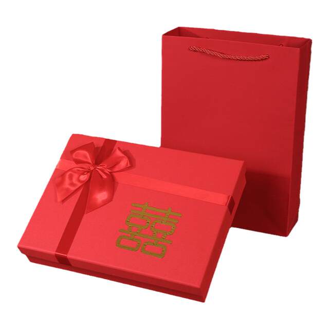 Red gift box packaging box festive wedding birthday gift box ...
