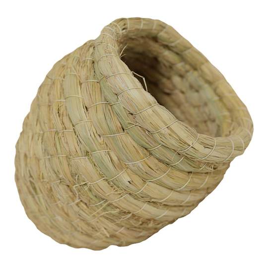 Natural Straw Bird's Nest - Coconut Shell Nest for Birds