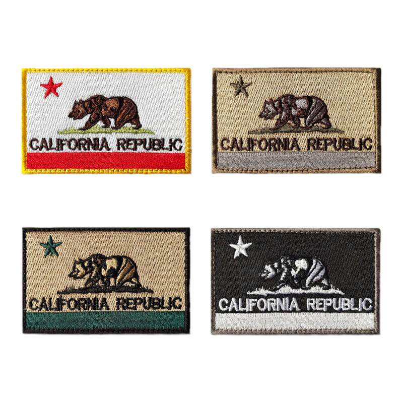 Us state flag california ปัก velcro patch california bear badge กระเป๋า ...