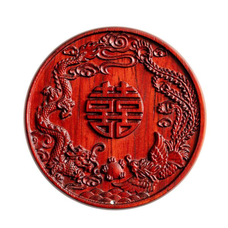 Chinese Retro Sandalwood Small Mirror Red Sandalwood Round Portable ...