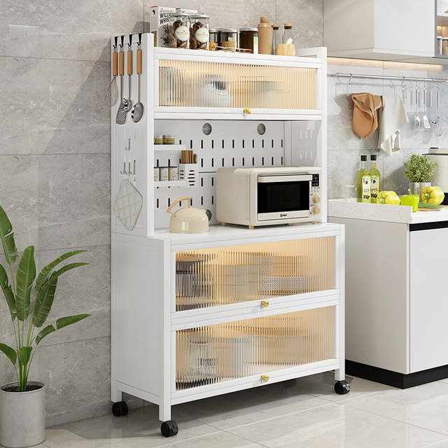 Kitchen rack multi-functional floor-standing multi-layer sideboard ...