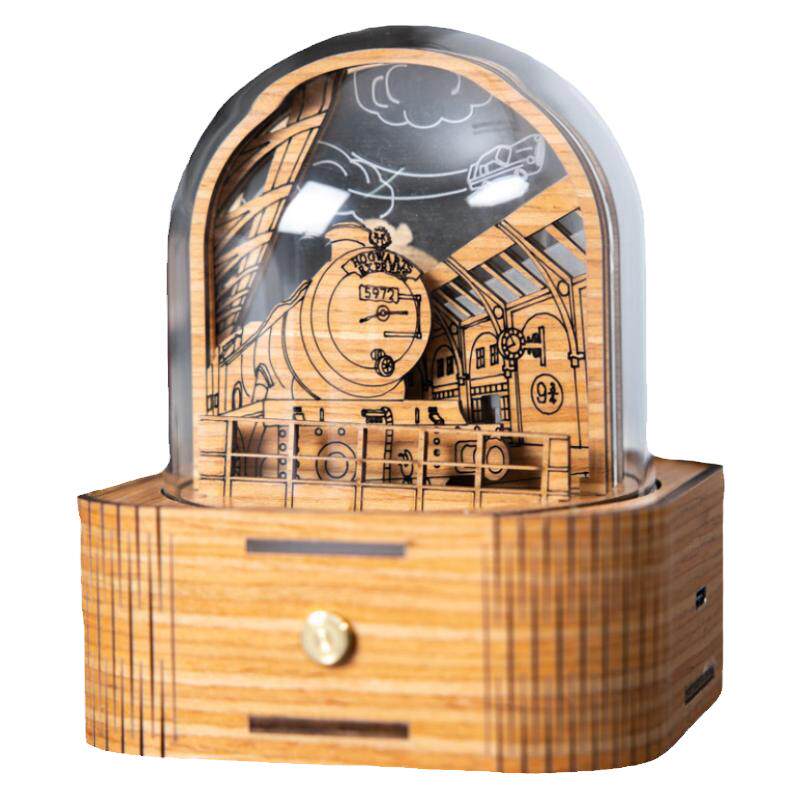 Harry Potter Crystal Ball Music Box - Wooden Clockwork Music Box