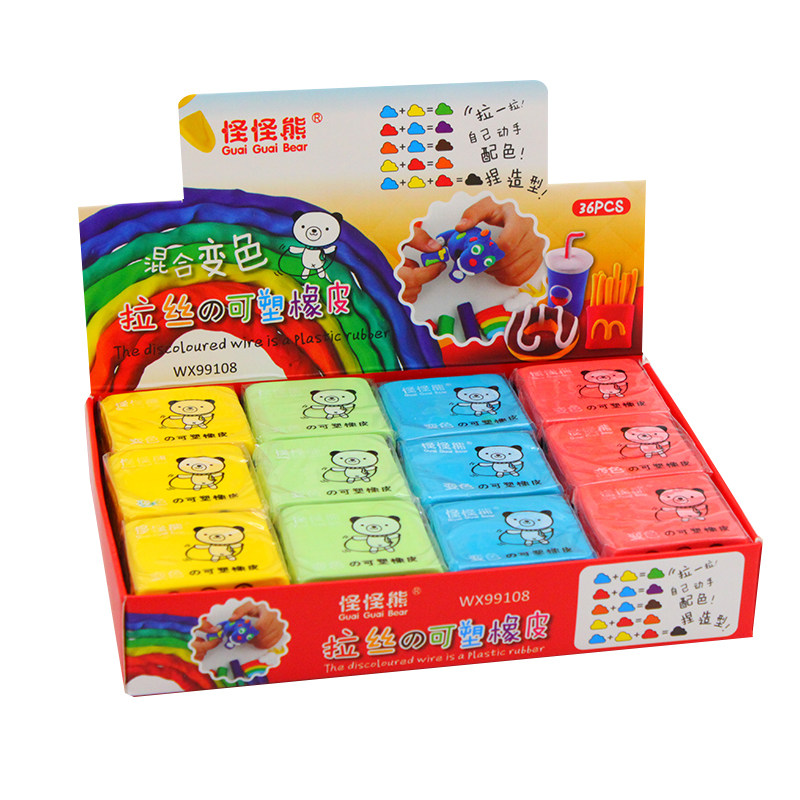 Good Clean Cartoon Eraser - Color Changing Soft Rubber