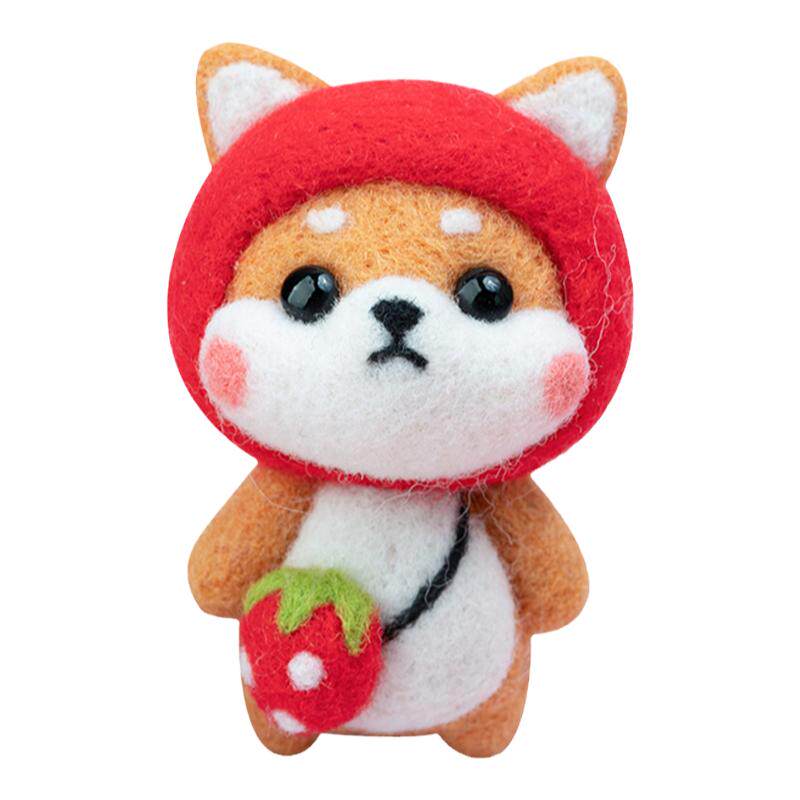 Indus Family Shiba Inu Wool Felt DIY Material Bag - Handmade Cartoon ...