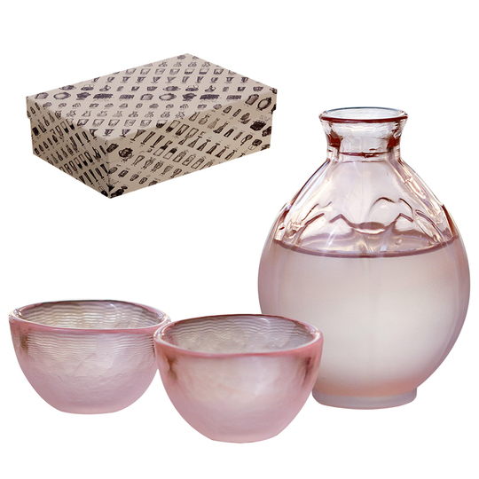 Hirota Glass Sakura Sake Set - Japanische Gläser für Sake (3-teilig)