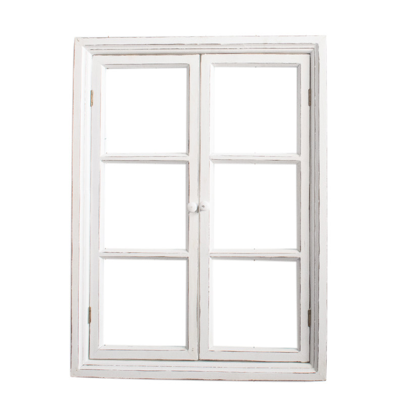 Bingkai Jendela Kayu Retro Dekorasi Dinding - Gaya Vintage