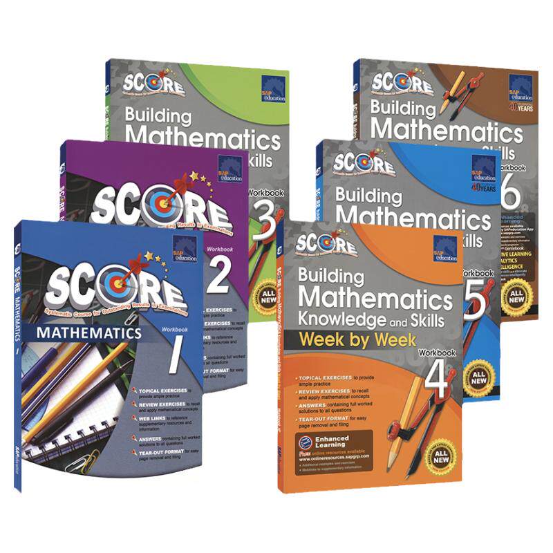 Singapore Score Series Mathematics Weekly Practice Book Grade 1-6