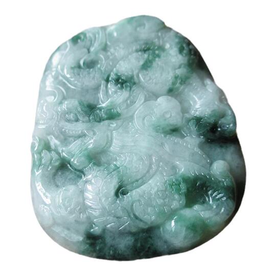 Liontin Naga Giok - Ukiran Zodiak Giokite Kelas A