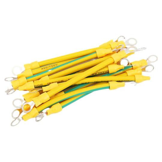 Grounding Wire: Soft Copper, Yellow-Green, Photovoltaic Panel Jumper
