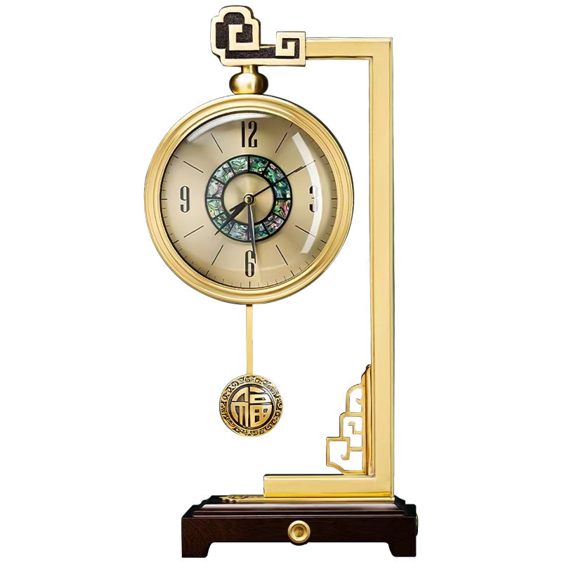 Zhongqing New Chinese Style Brass Clock - Modern Simple Living Room ...