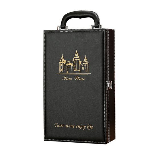 Red Wine Gift Box - Double Bottle Leather Box