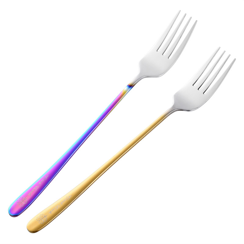 Four-leaf clover 304 stainless steel fork western food fork household ...