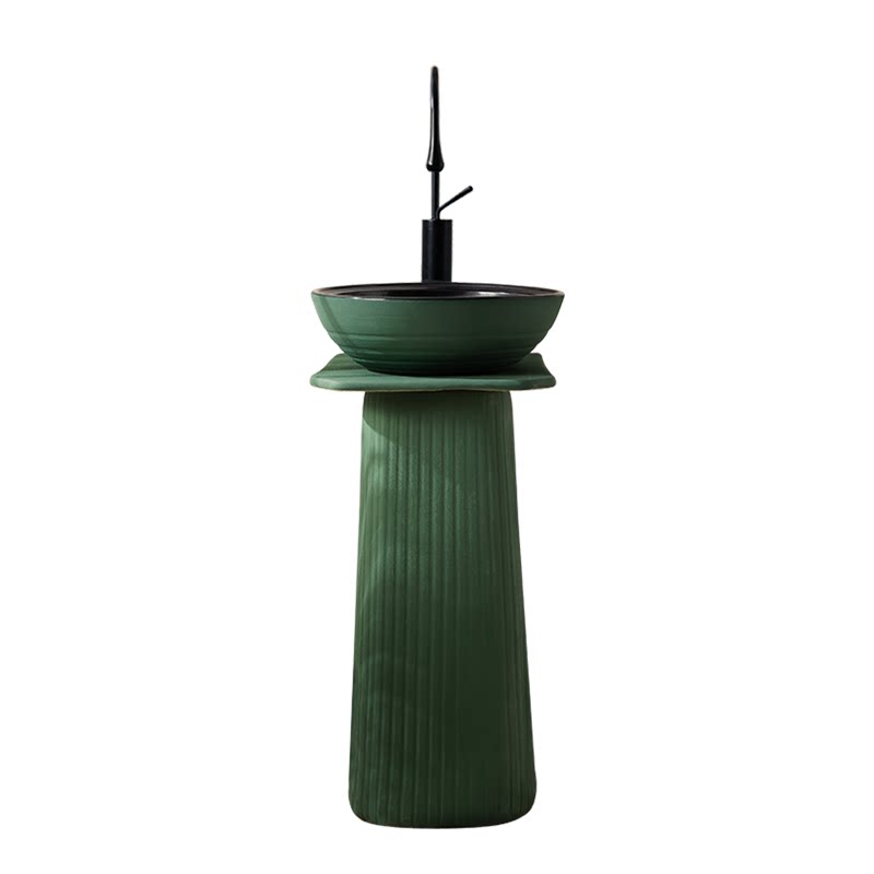 Morandi green lavamanos para exteriores, baño integrado, columna de pie ...