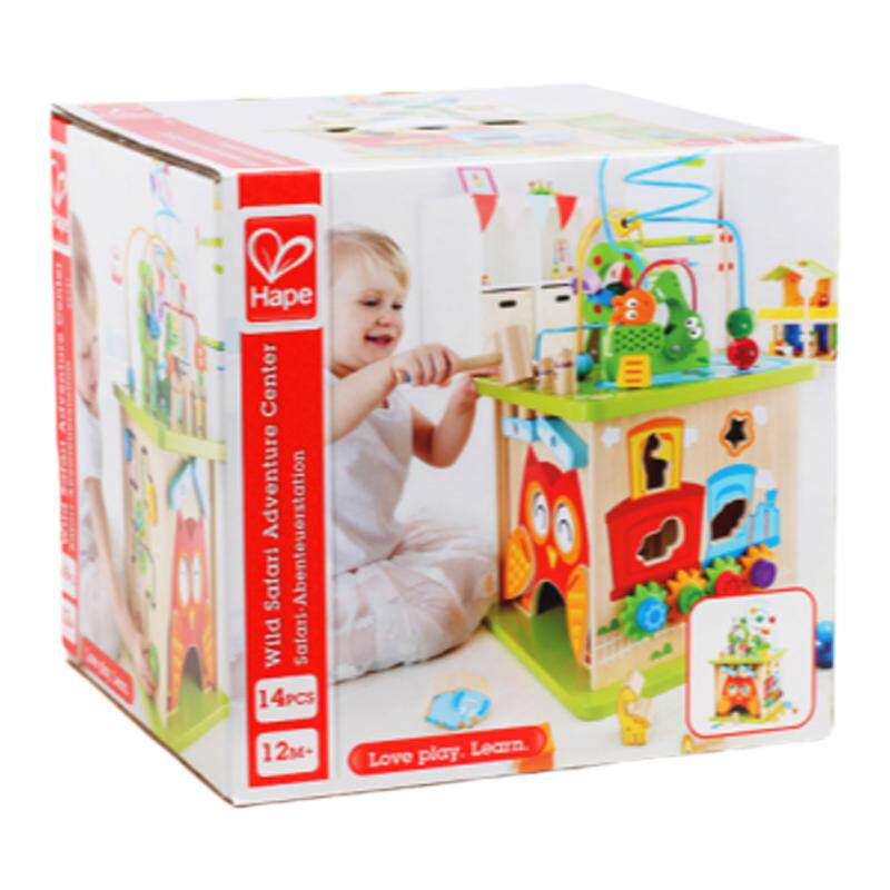 Hape Happy Farm Spielkiste - Holz-Rasselringe - Lernspielzeug