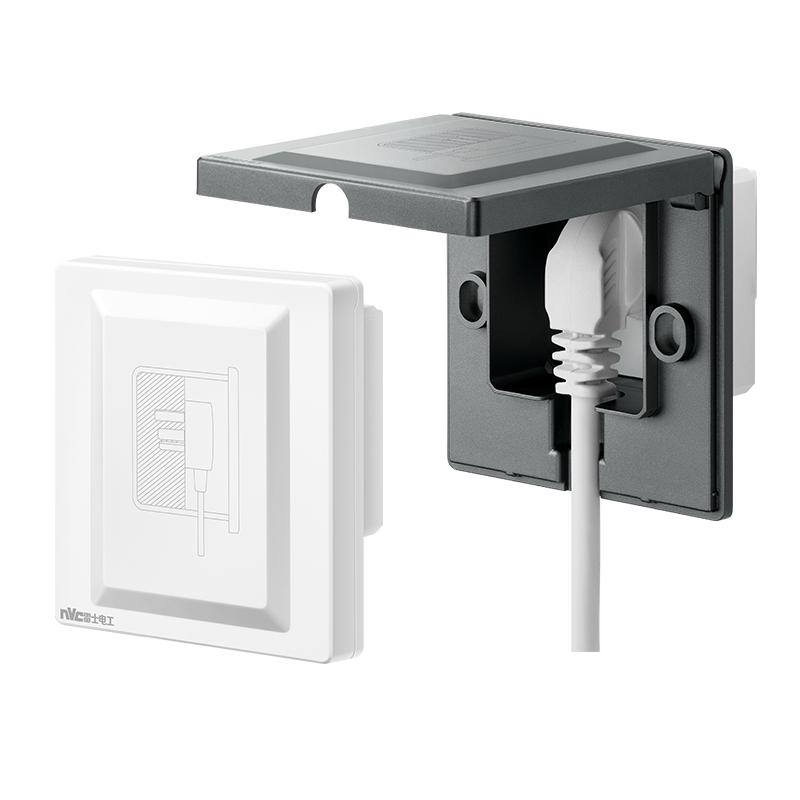 NVC 86タイプ埋め込みソケットパネル - 10A 埋め込み型コンセント - グレー