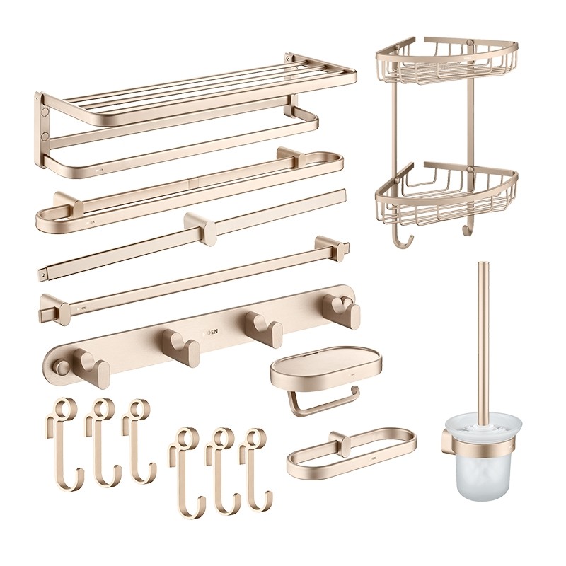 Moen Bath Towel Rack - Gold Single Rod Bathroom Storage Set