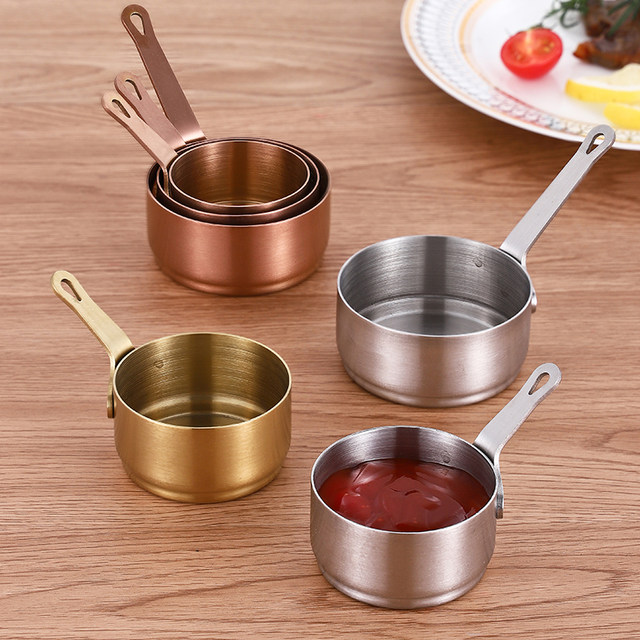Sauce disc 304 stainless steel sauce cup with handle small dish dipped ...