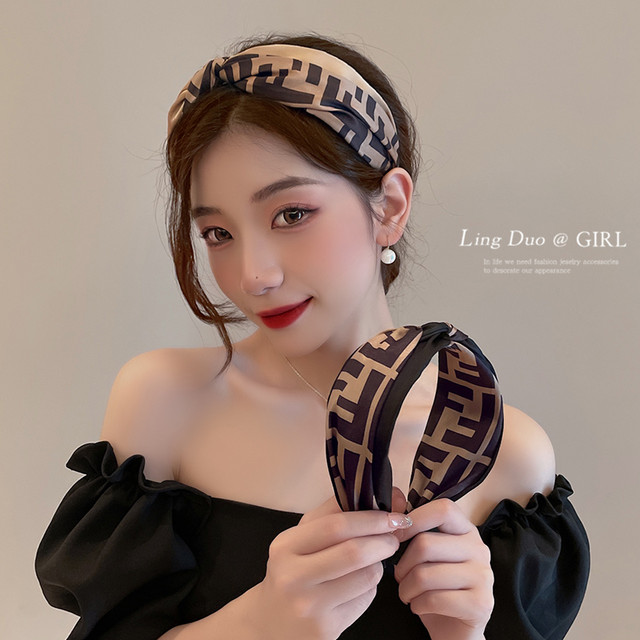 Women's French high-end hairbands for going out and versatile ...