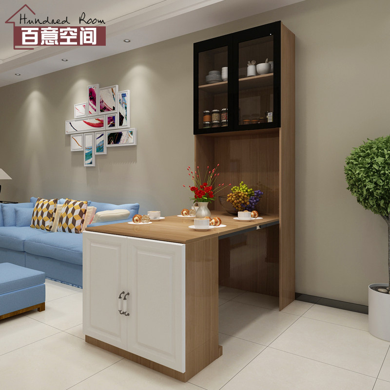 [USD 269.11] wall bar counter home folding partition wine cabinet ...