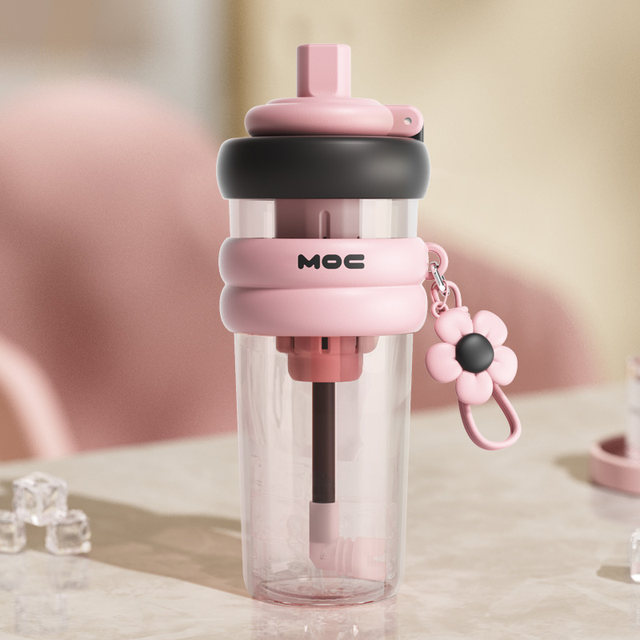 Large-capacity water cup, straw cup, girl's high-looking ton cup ...