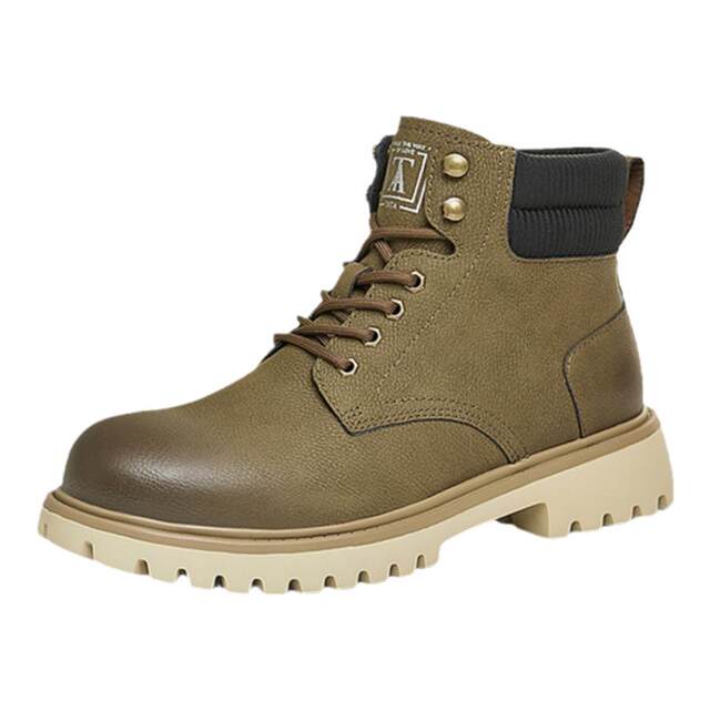 TATA his her retro British Martin boots men's boots plus velvet outdoor ...