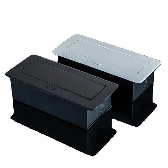 Multimedia Desktop Socket Box - 8 Jack Aluminum Alloy