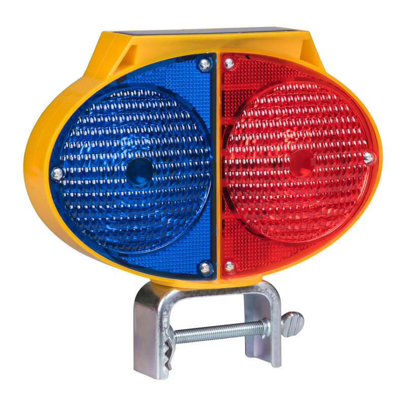 Solar Double-Sided Guardrail Roadblock Flash Light - Night Flash LED ...