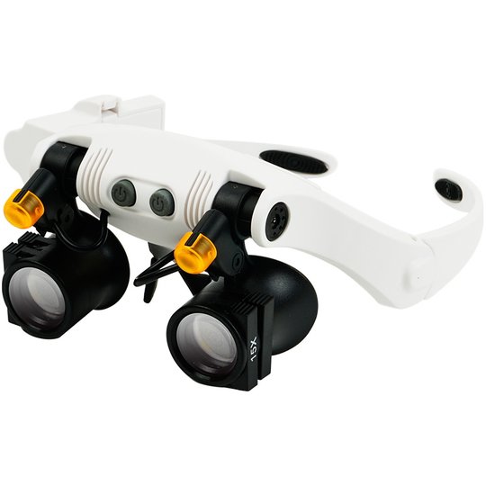 Head-Mounted Magnifying Glass with LED Lights for Maintenance and ...