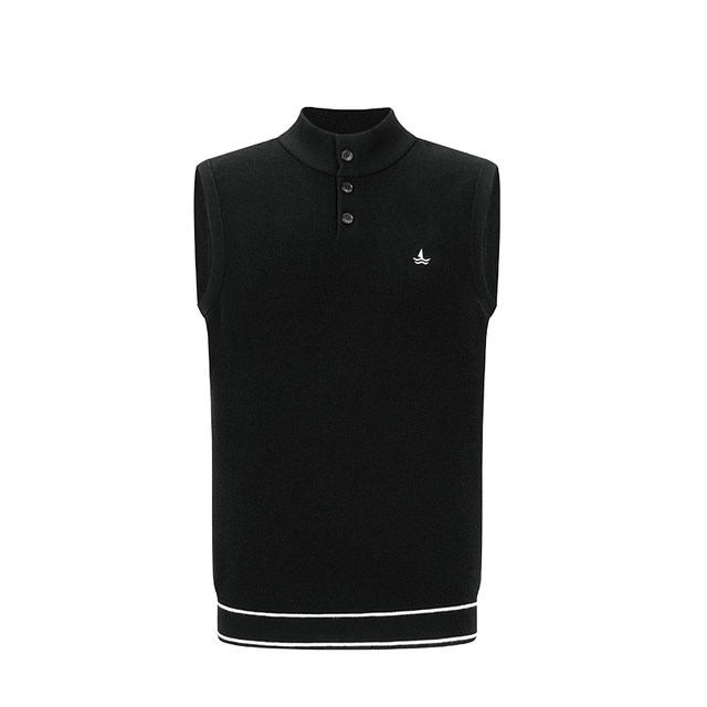 Navigare Italian sailing black knitted vest men's winter new casual ...