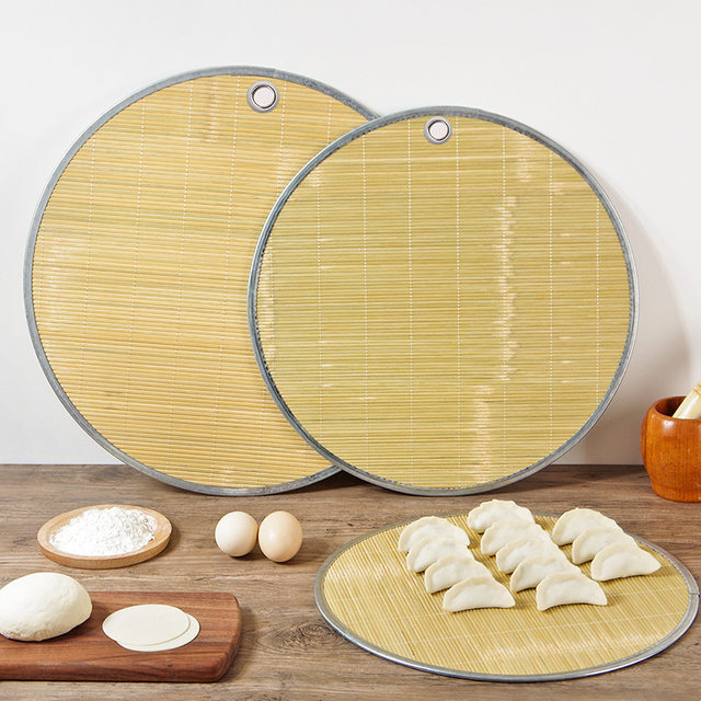Bamboo round dumpling curtain home dining table pad dumplings pads ...