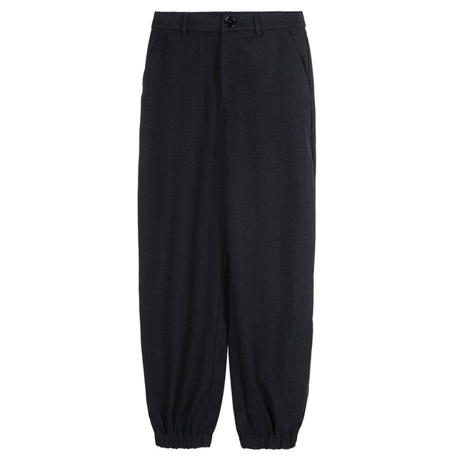 Mi Siyang 2025 spring new versatile fashion slim foot pants small black ...