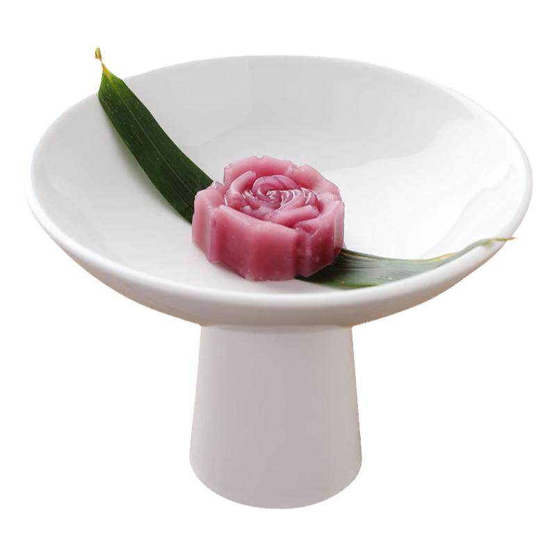 Japanese-Style High-Foot Dim Sum Plate - Ceramic Tray for Snacks and ...