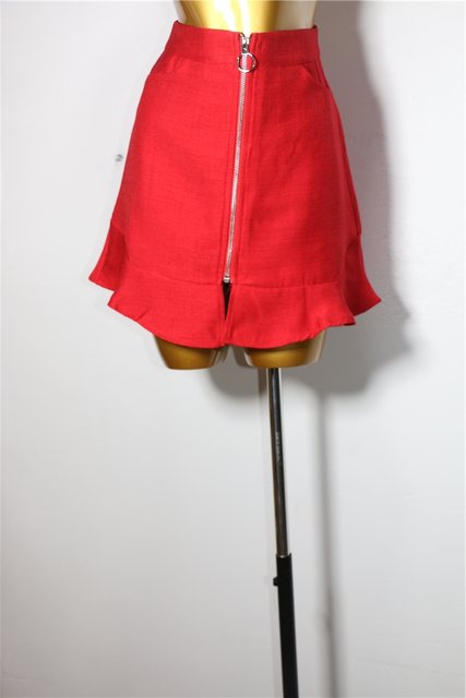 Feicheng women's fashion temperament sexy versatile ruffled skirt zipper skirt 101 period 101