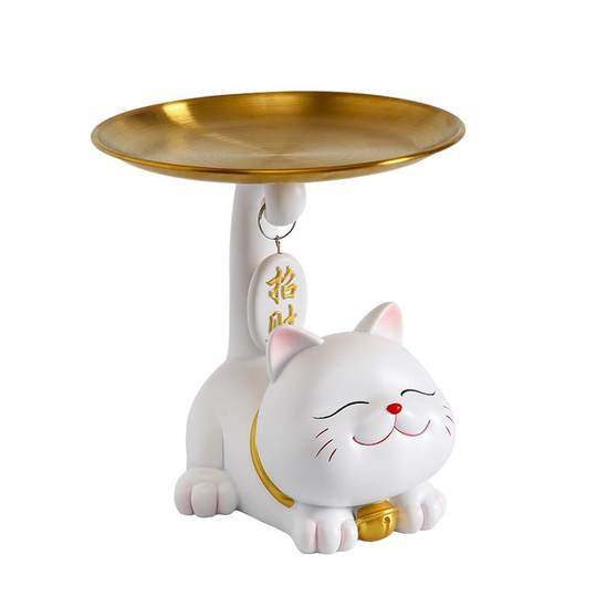 Lucky Cat Candy Plate | Hotel Reception Snack Tray | Living Room Ornament