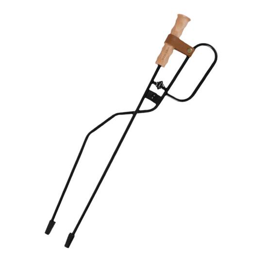 Hikeman Camping Fire Tongs - Extendable Wood Handle BBQ Tool