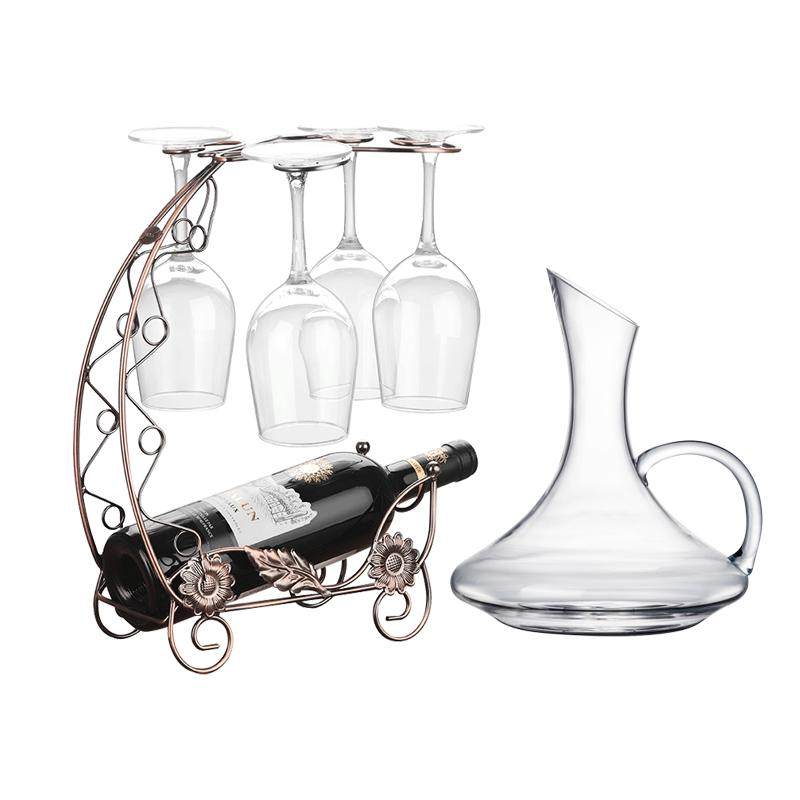 Red Wine Glass Set - Luxury Crystal Goblet and Decanter