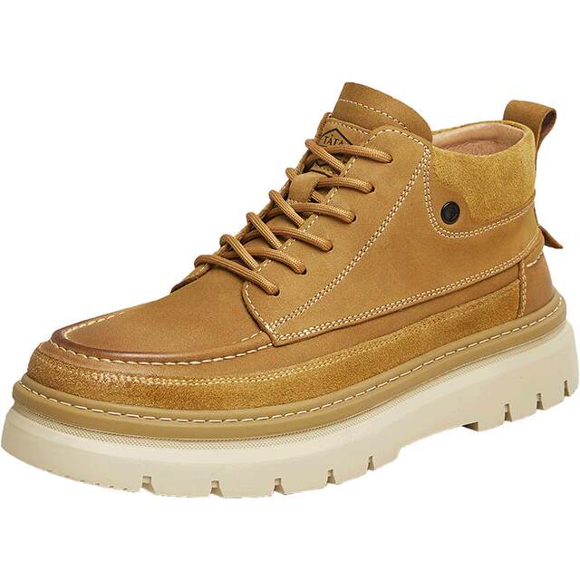 TATA, her thick bottom retro short boots men's boot boots high -top men ...