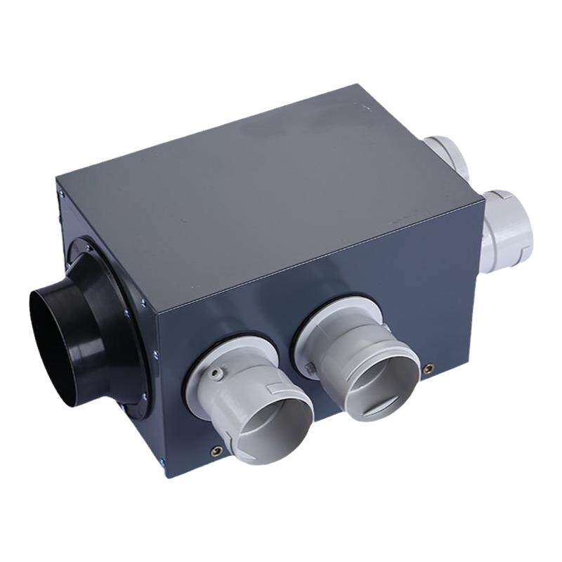 Fresh air distribution box one-to-four fan pe pipe silent silencer