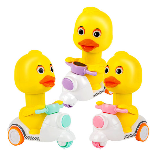 Push Back Force Children's Toy Car - Educational Inertia Cartoon Duck ...