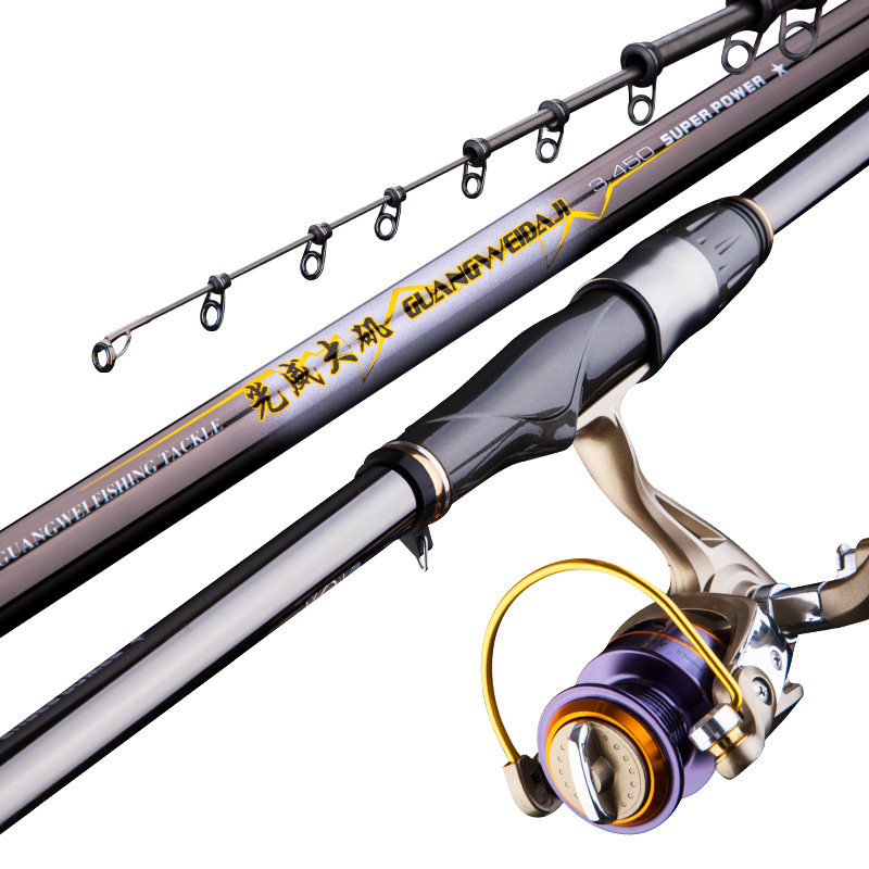 Набір вудок guangwei rocky - надлегке карбонове морське вудилище з ...