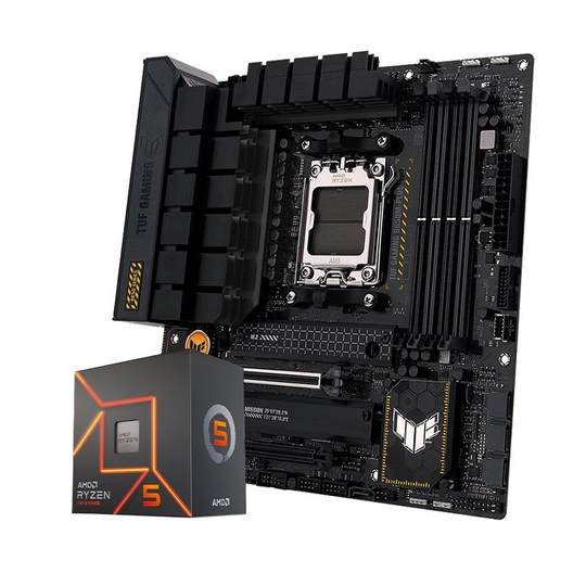Chip rời đóng hộp amd ryzen r5 7500f/7600x và bộ bo mạch chủ asus b650/x670