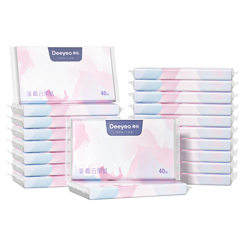 Deeyeo Cream Cloud Soft Facial Tissues - 100 Count
