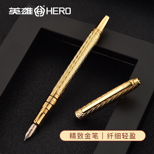 Hero Pen H703 official genuine 10K golden pen metal business office ...