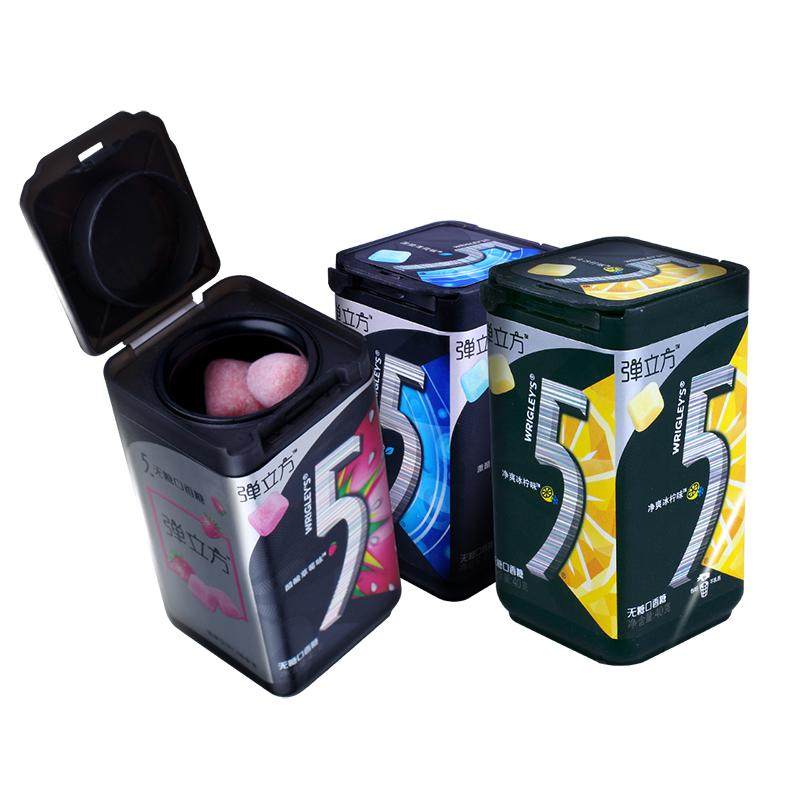 5 Sugar-Free Chewing Gum Cube Multi-Flavor Fruit - 3 Bottles